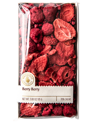 Berry Berry Chocolate Bar | Wildwood Chocolate. Award Winning. Handcrafted.